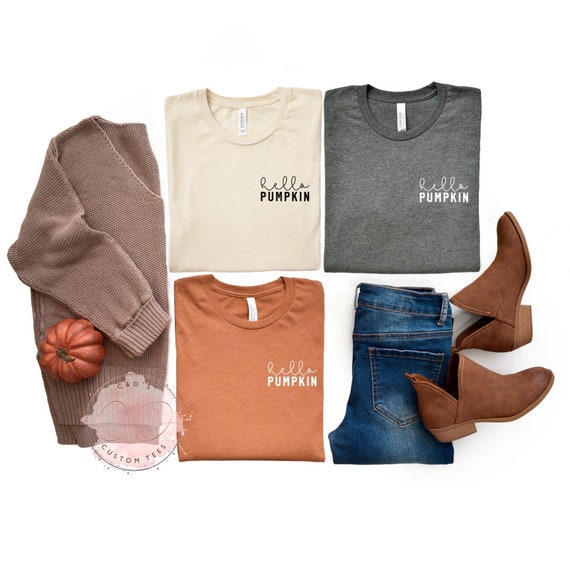 Fall Shirts Fall Tees Fall TShirts Hello Pumpkin Tee | Etsy