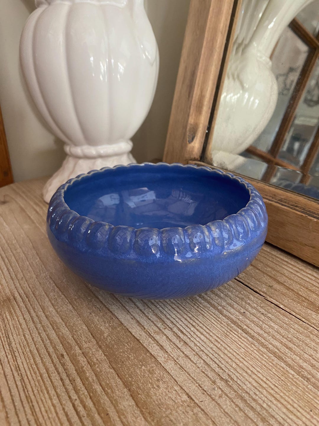 Vintage Brush Pottery Periwinkle Blue Planter Great Home Decor - Etsy