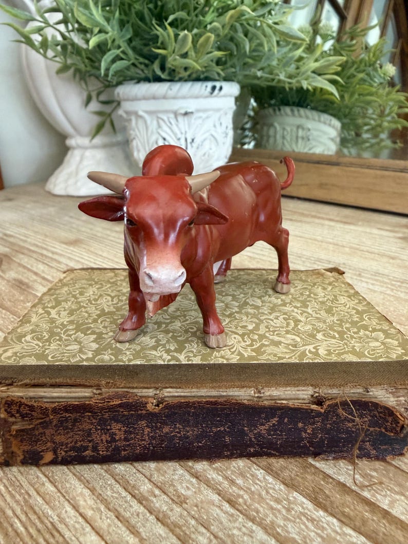 Vintage Ertl Farm Country Braham Bull Plastic Toy Figure Great Home ...