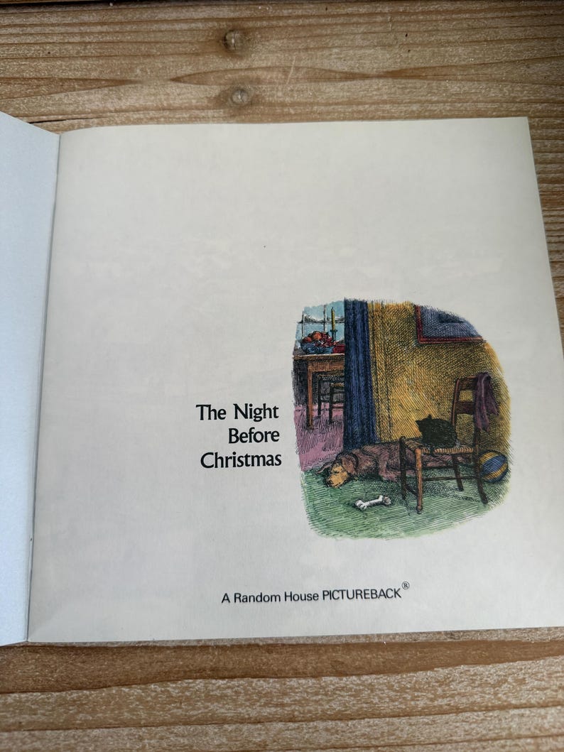 Vintage the Night Before Christmas Children's Book - Etsy