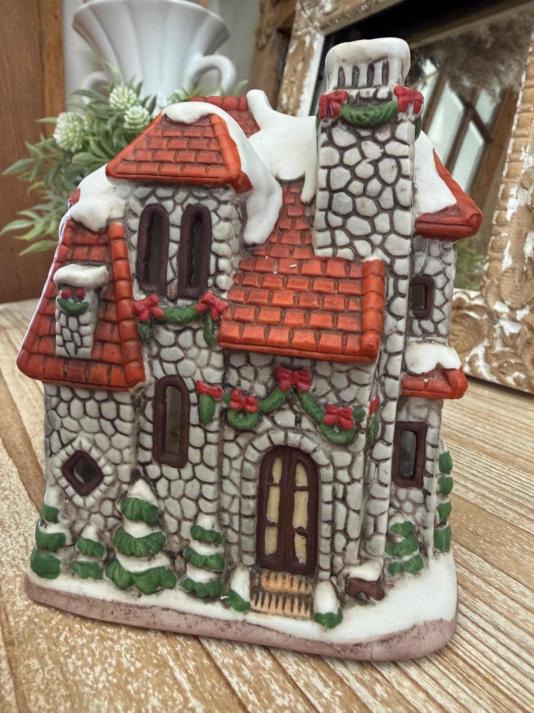 Vintage Lefton Geo Z. Lefton Colonial Village Stone Christmas House ...