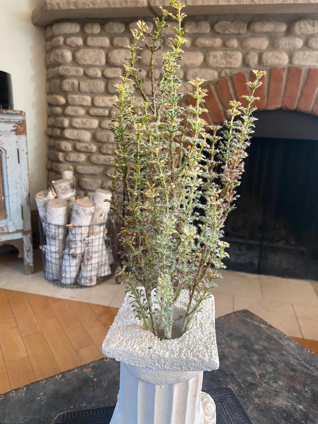 Fall Foliage Green Variegated Autumn Bundle Bush Faux Floral Greenery ...
