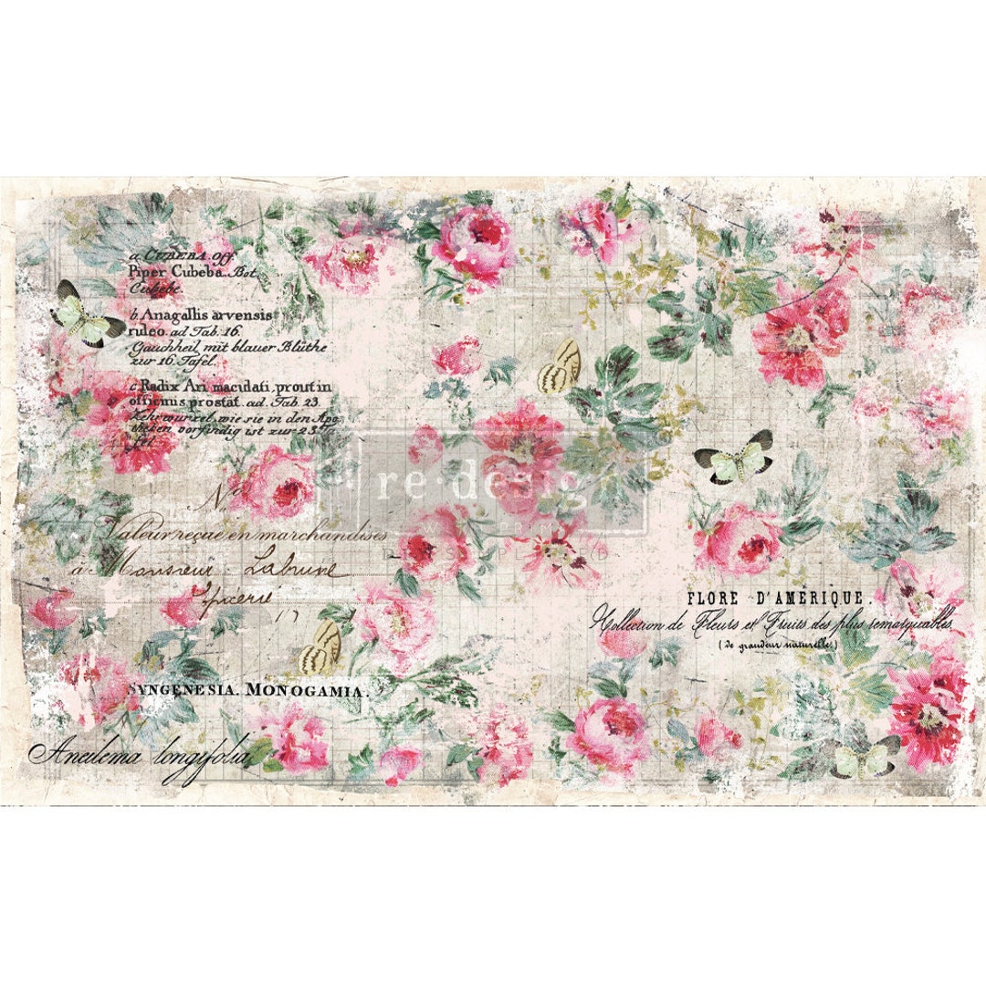 Floral Wallpaper Tissue Paper Redesign With Prima - Etsy
