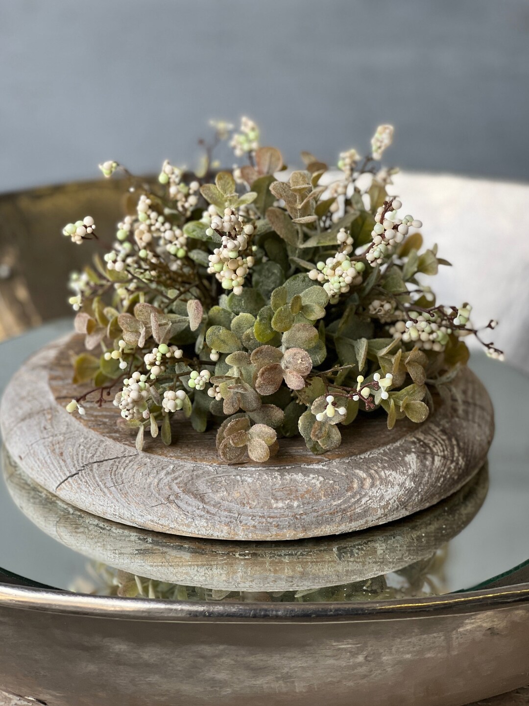 Pebble Creek Half Sphere Faux Greenery Floral for Arrangements or ...
