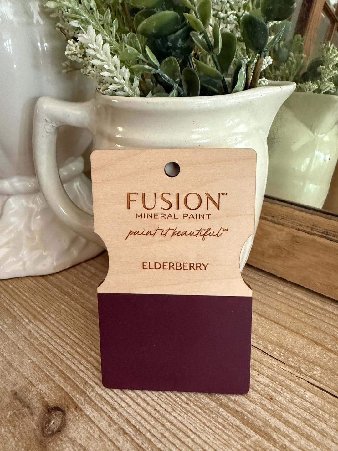 Elderberry Fusion Mineral Paint Sample Board Painted Wood Block Hang ...