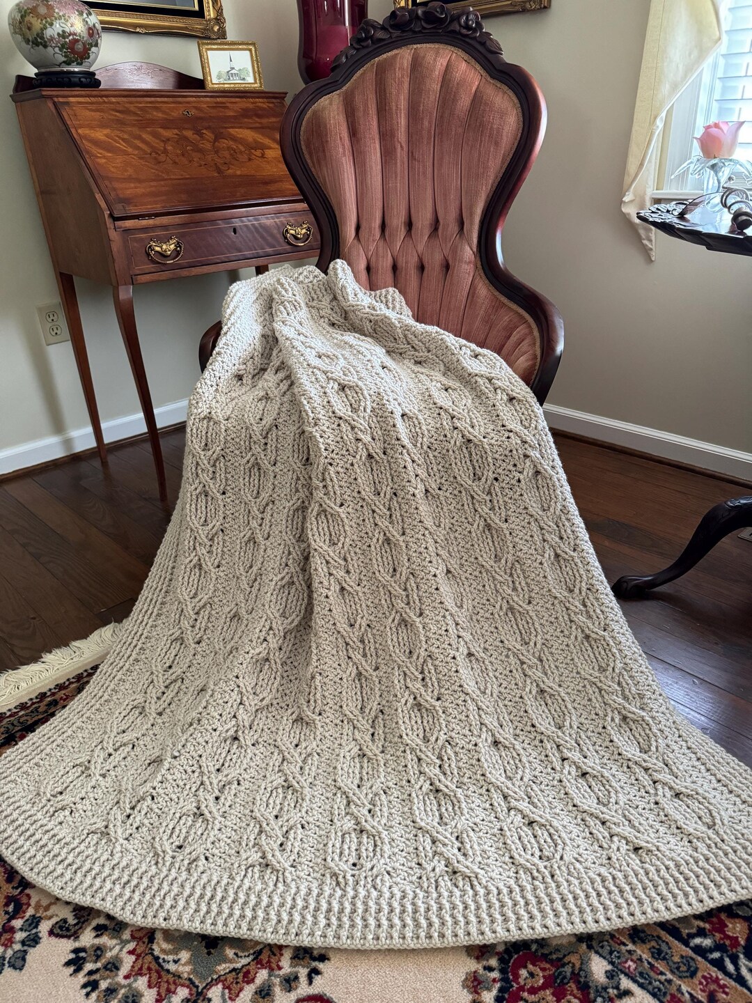 Balmoral Cabled Throw - Etsy