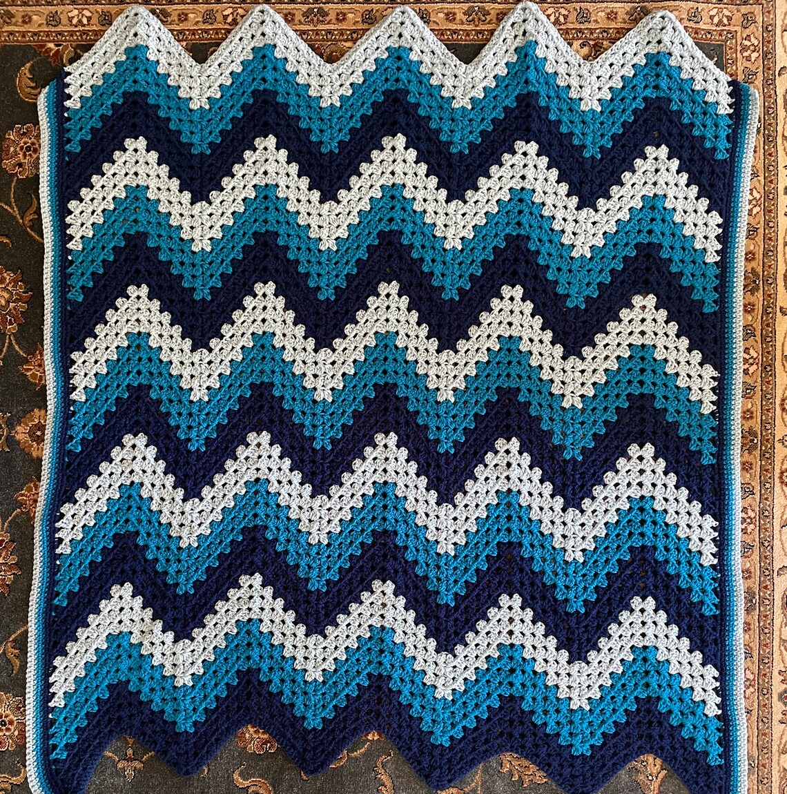 EASY Chevron Granny Square Throw - Etsy