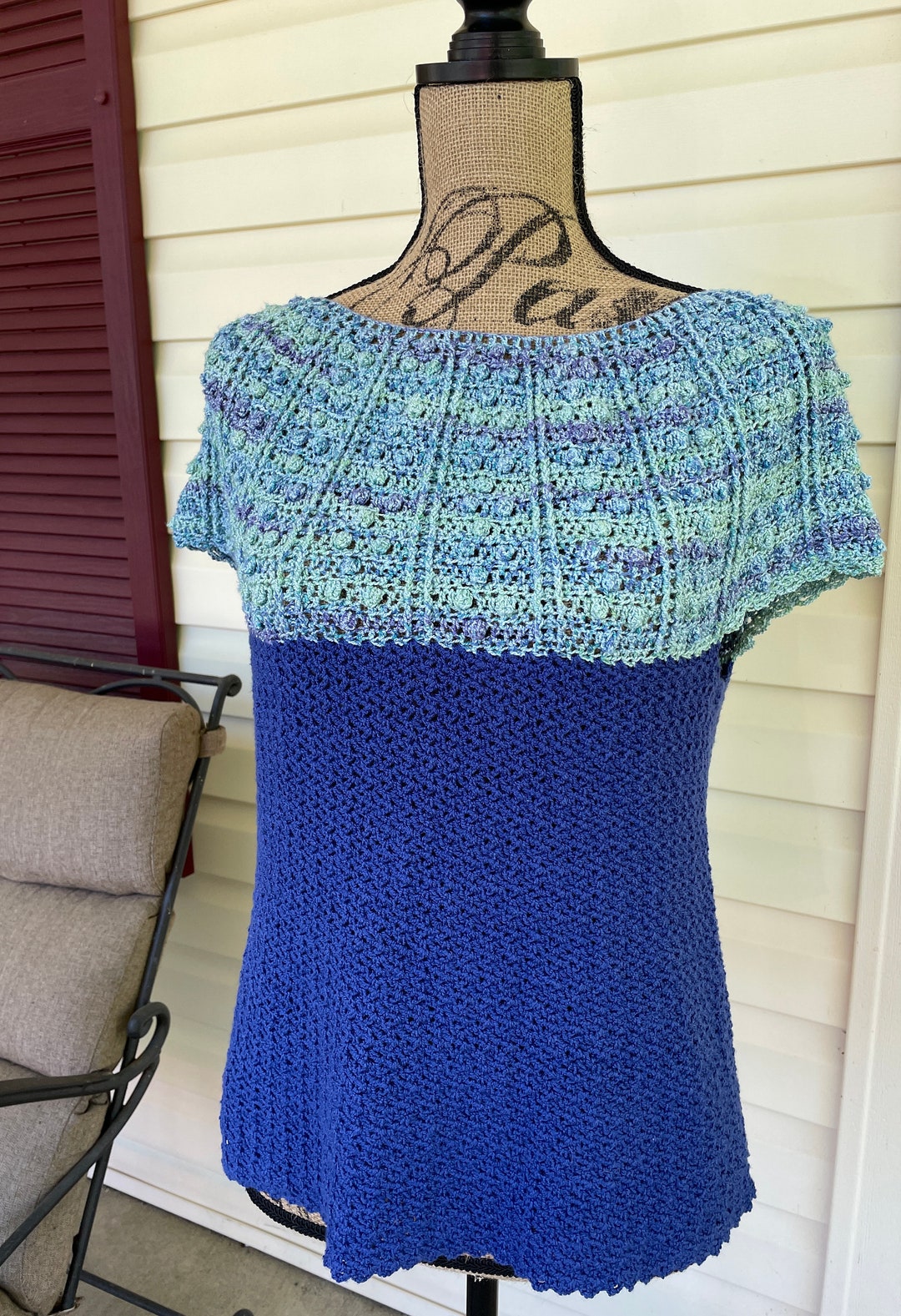 Summer Popcorn Yoke Top - Etsy