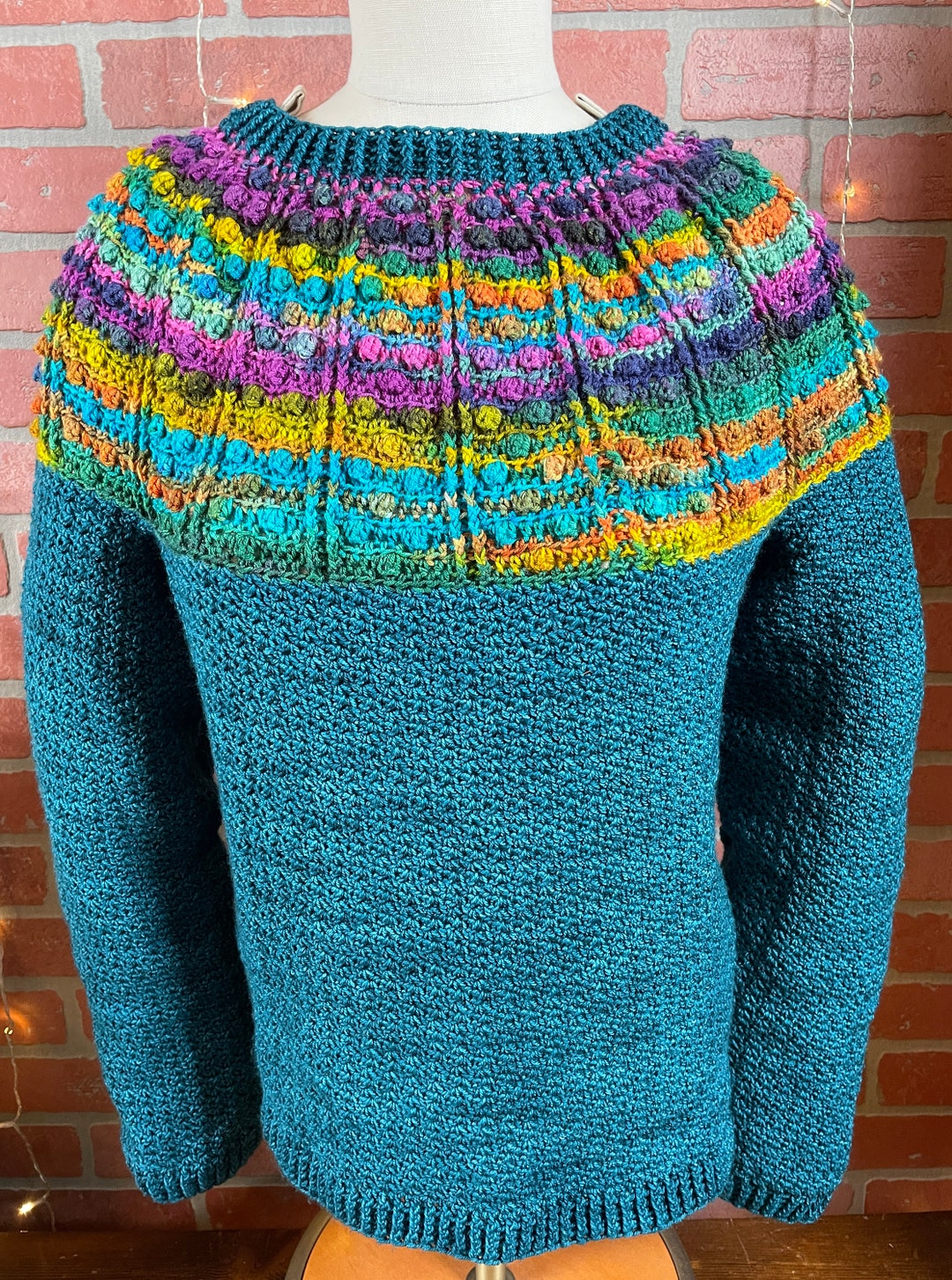The Colorful Popcorn Sweater - Etsy