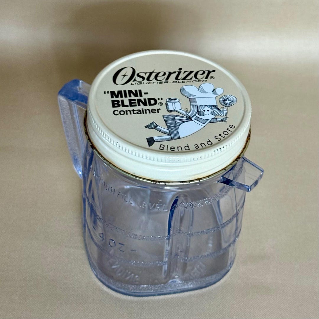 Vintage Osterizer Liquefier-blender Mini-blend Container Blend and ...
