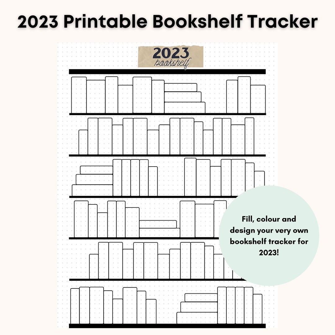 Printable Bookshelf Tracker, Bookshelf Printable, Printable Bookshelf ...