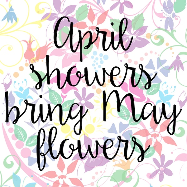 April Word Art - Etsy