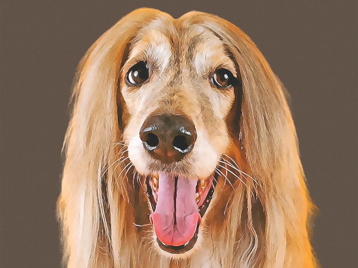 Custom Pet Portrait from Photo Digital Download Personalized | Etsy