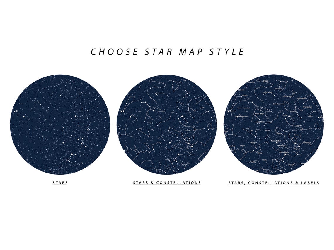 Custom Star Map Personalized Memorial Sympathy for Loss Remembrance ...
