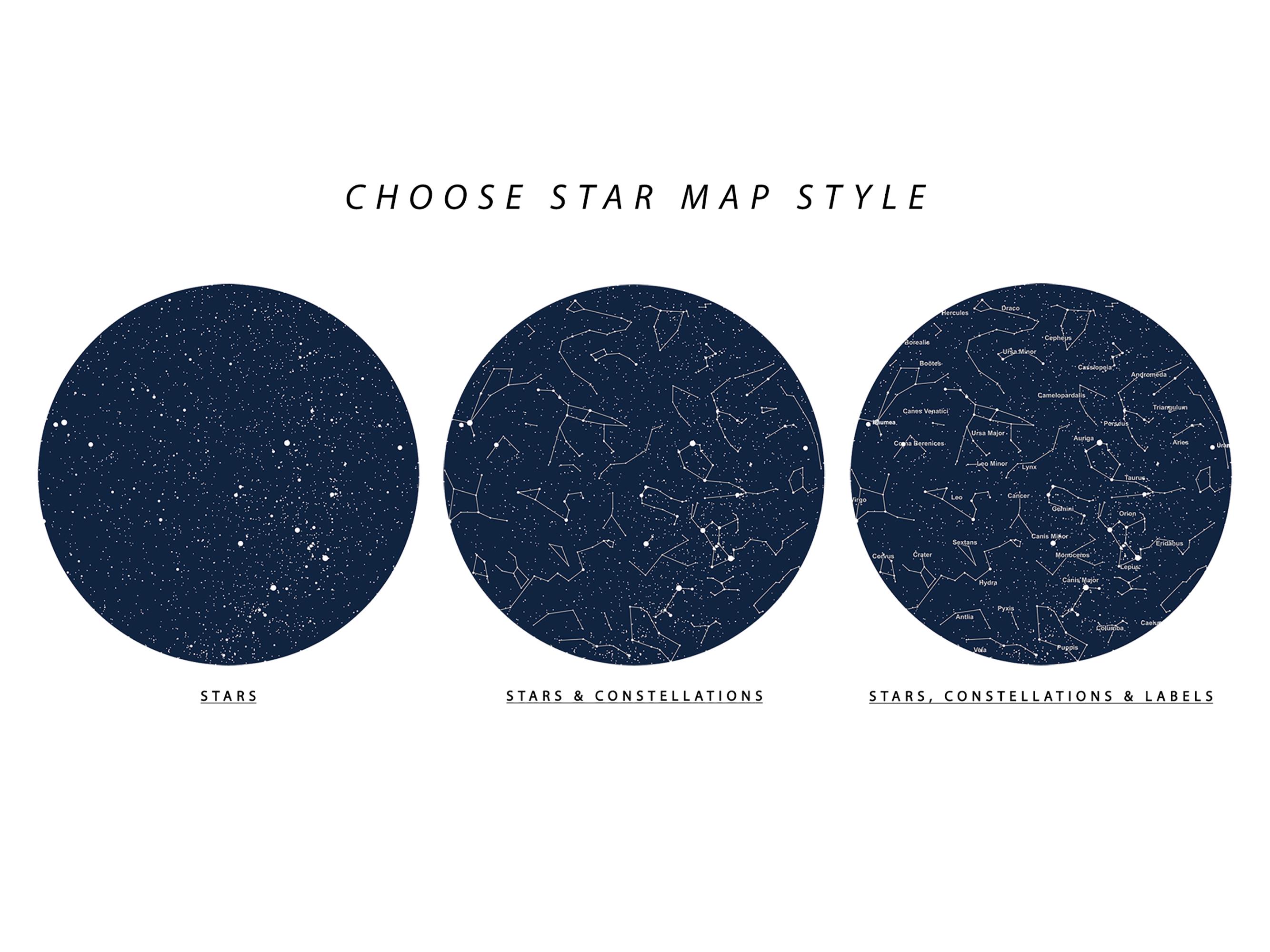Custom Star Map of the Night We Met When All Began Anniversary Couple ...