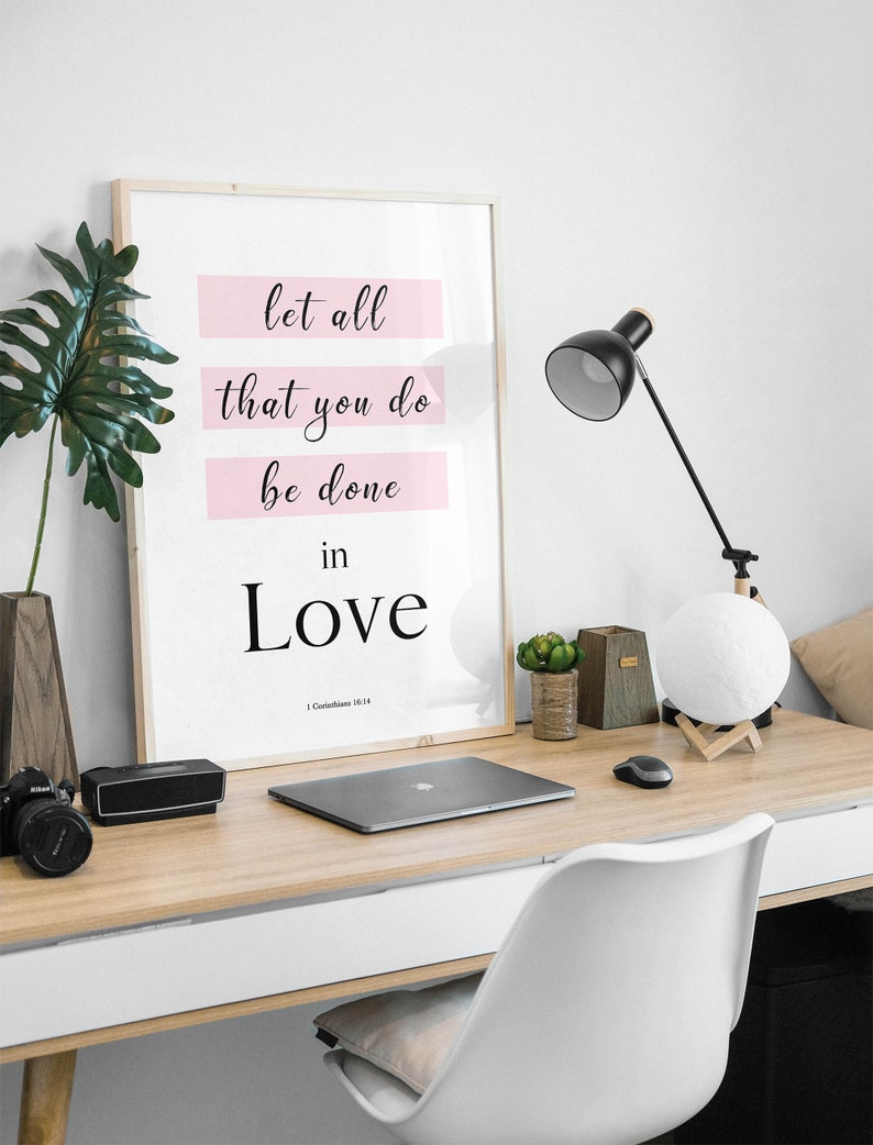 Let All That You Do Be Done in Love Bible Verse Wall Art - Etsy