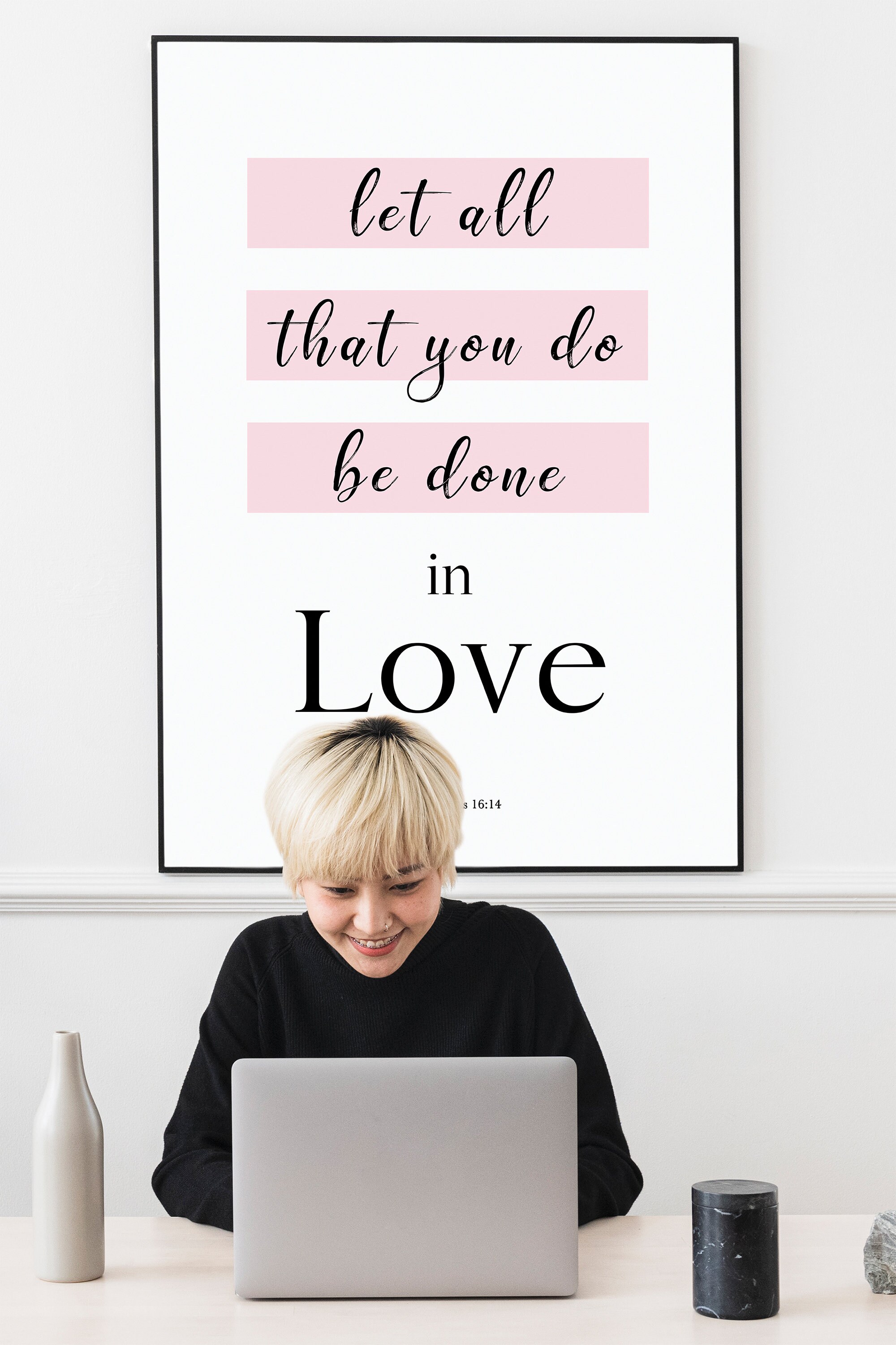 Let All That You Do Be Done in Love Bible Verse Wall Art - Etsy