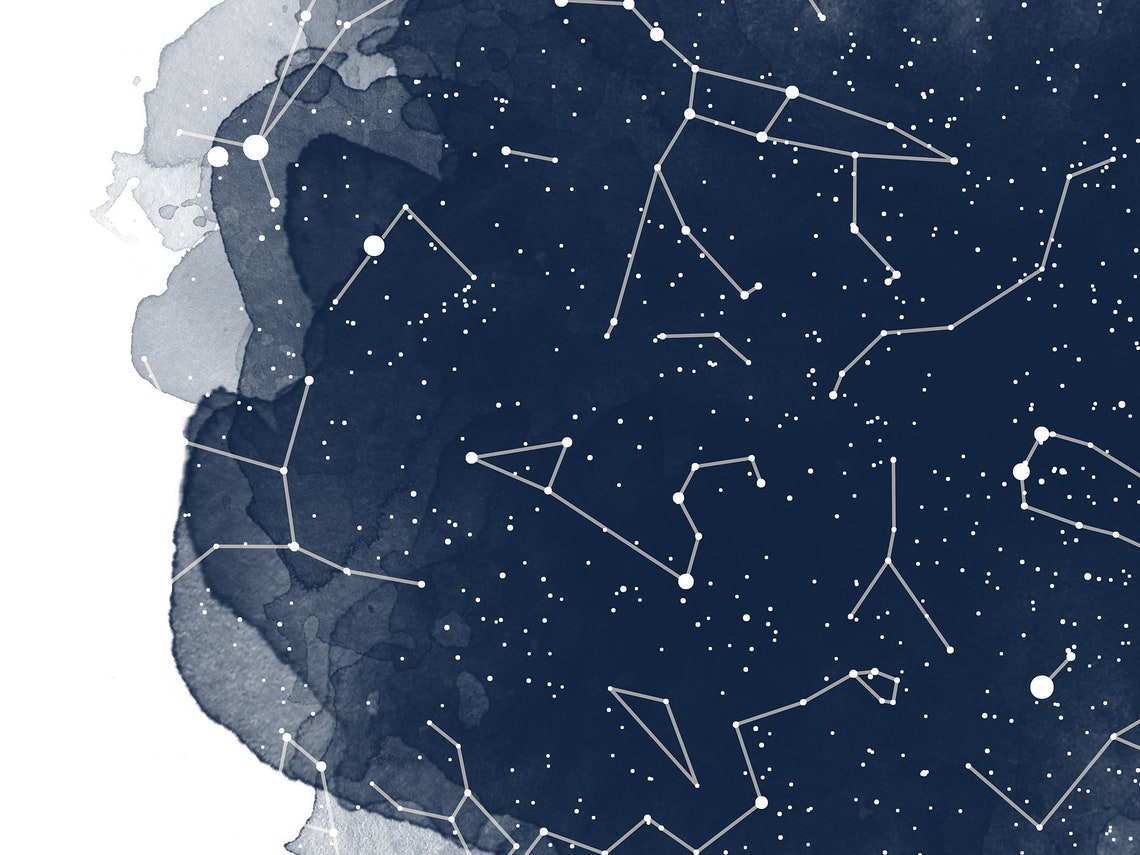 Custom Night Sky Star Map Constellation Chart by Date - Etsy