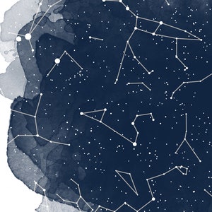 Custom Night Sky Star Map Constellation Chart by Date DIGITAL DOWNLOAD ...