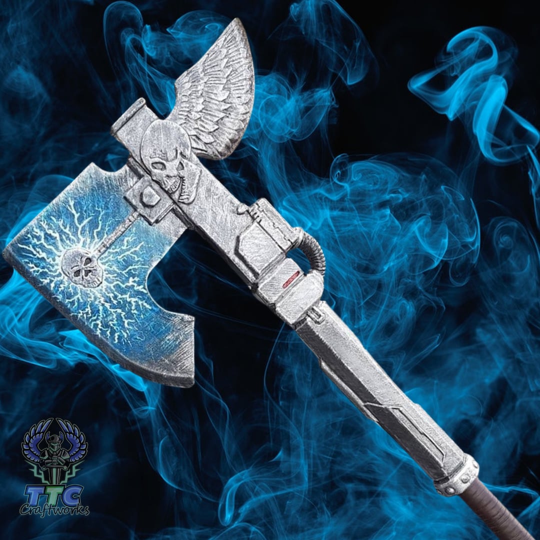 LARP Skyrim Warhammer 40k Lightning Axe | Replica Axe | Anniversary ...