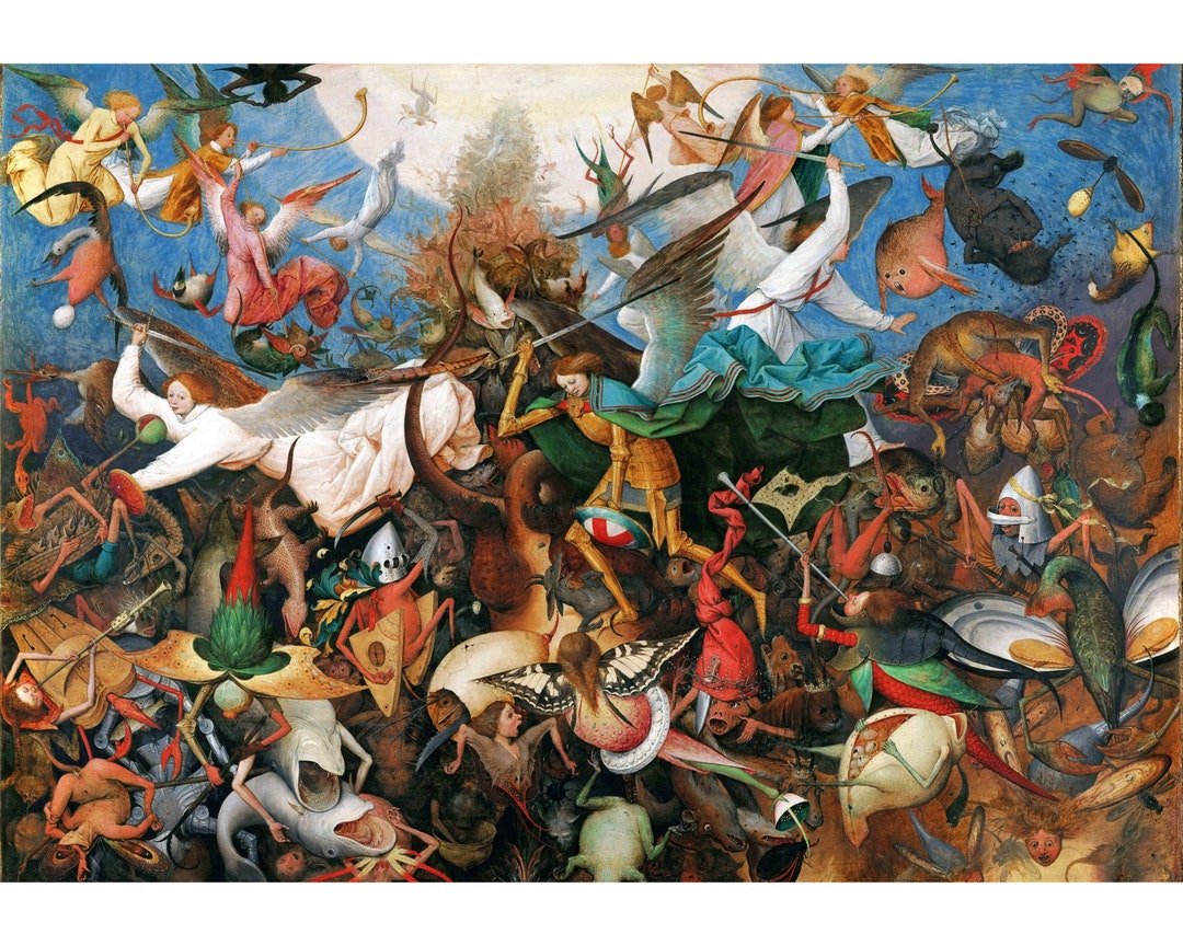 Epic 16th Cent Mural | Fall of the Rebel Angels | Bruegel, the Elder ...