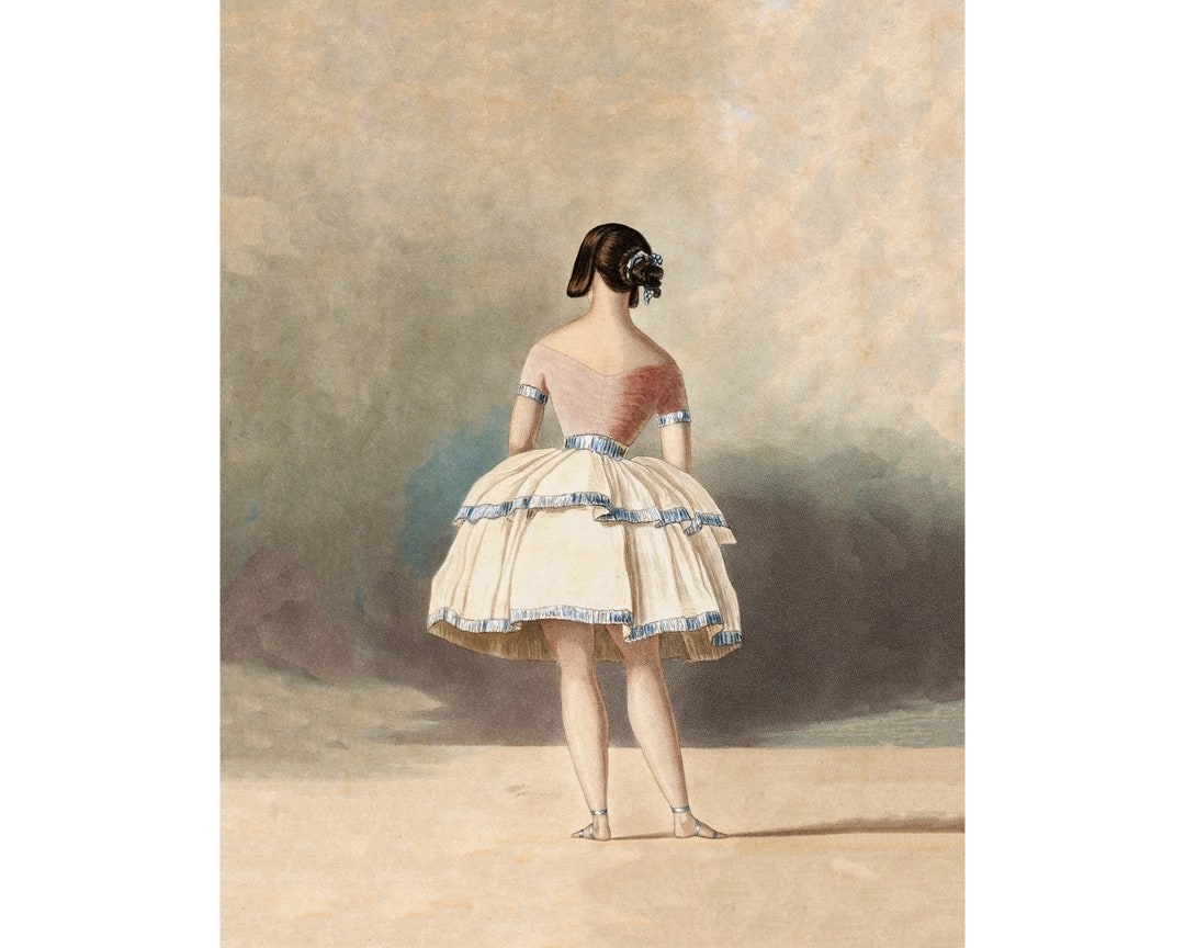 Vintage Ballet Dancer Print: 1843 Fashion Plate Art - Etsy