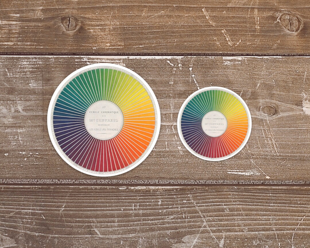Vintage Color Wheel Decal | Waterproof Vinyl Sticker | Works on Laptop ...