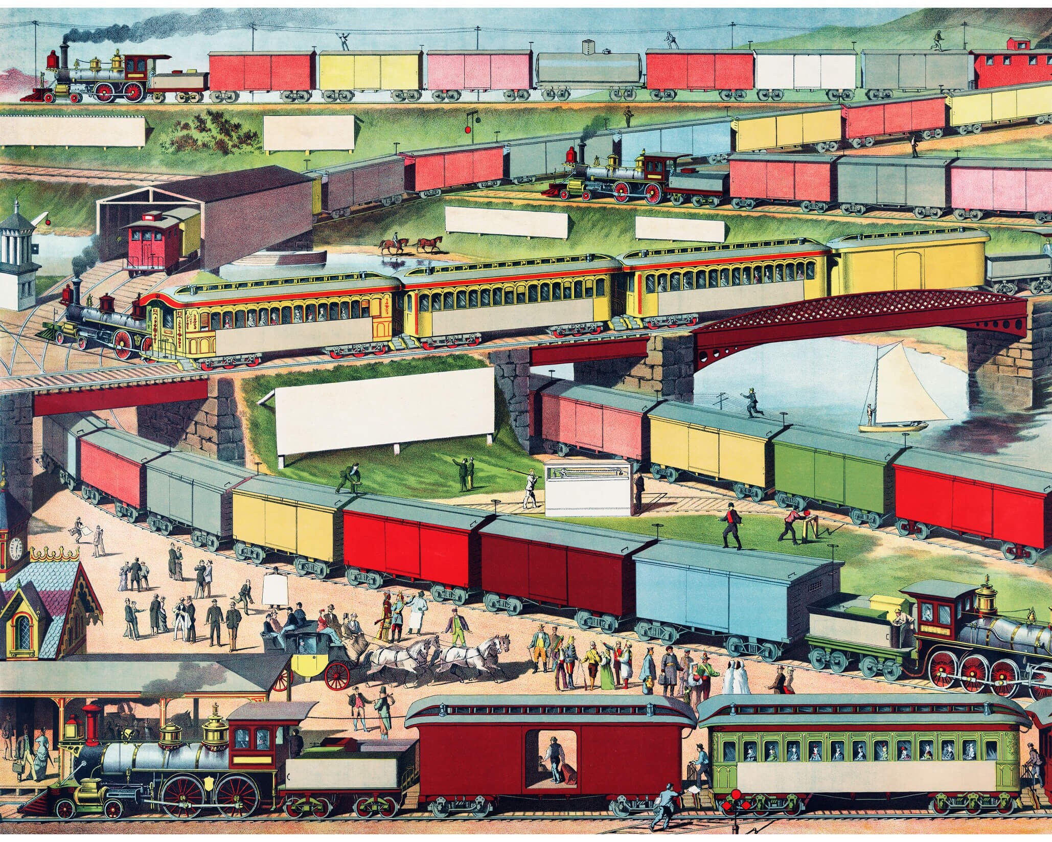 Freight Train Illustration
