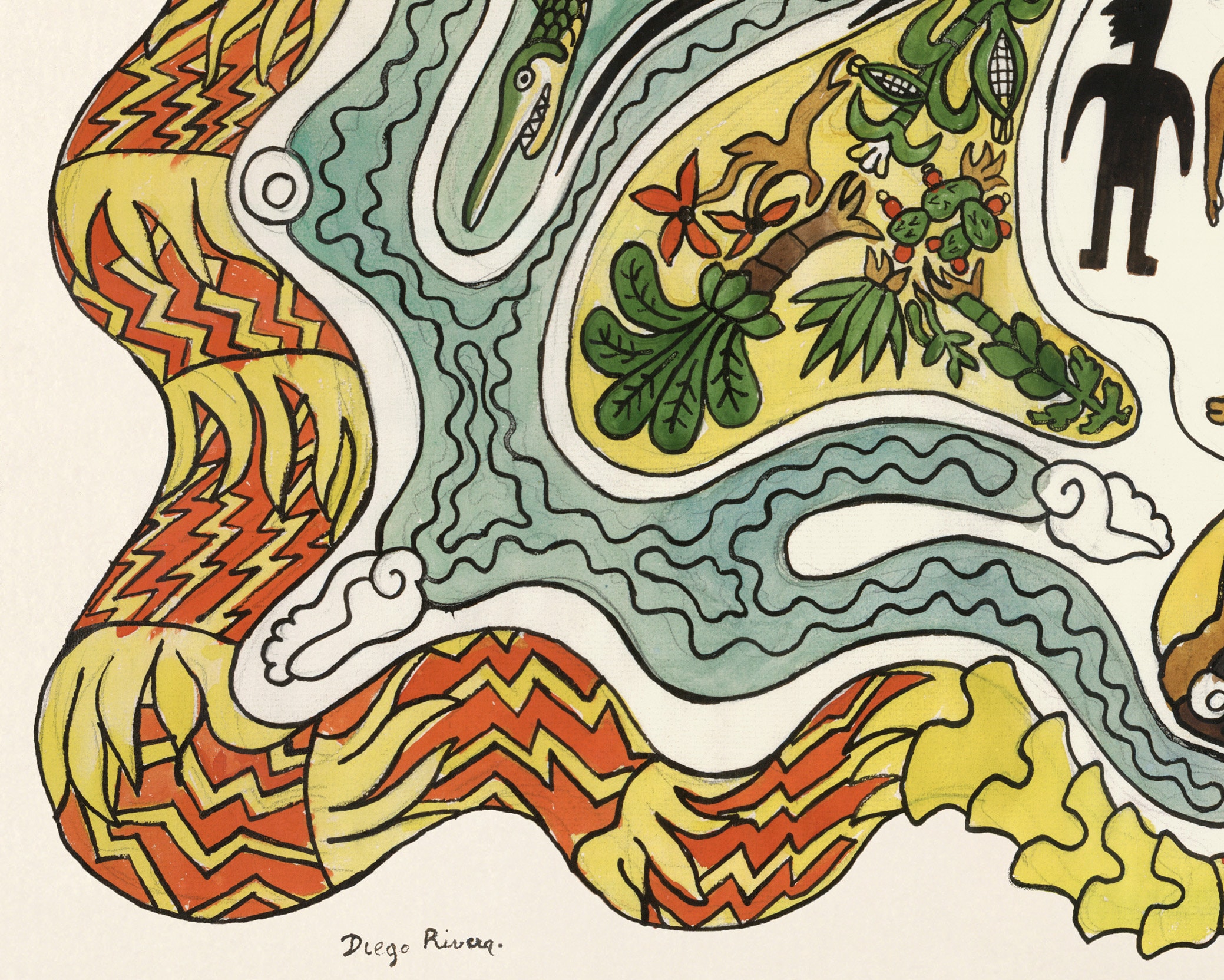 Creation Painting Diego Rivera Quiché Indians Mexican - Etsy