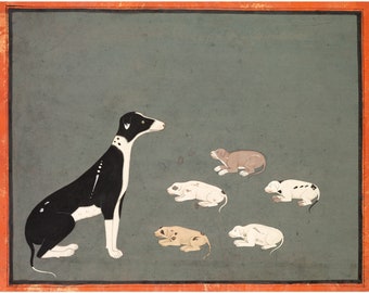 Antique Dog Painting, Xolo Dogs Art Print, Vintage Animal Wall Art ...