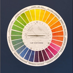 Hiler's Color System | 1898 | Vintage Fine Art | Color Wheel Mood Chart ...