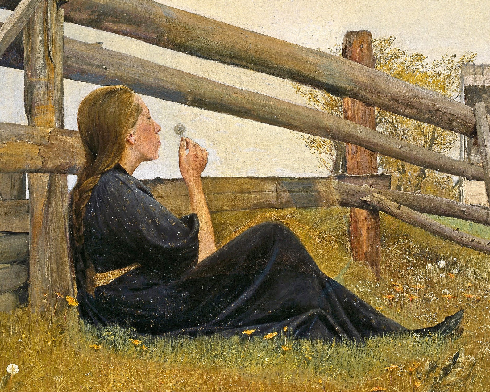 Dreaming Girl in the Month of June Whimsical Girl With - Etsy