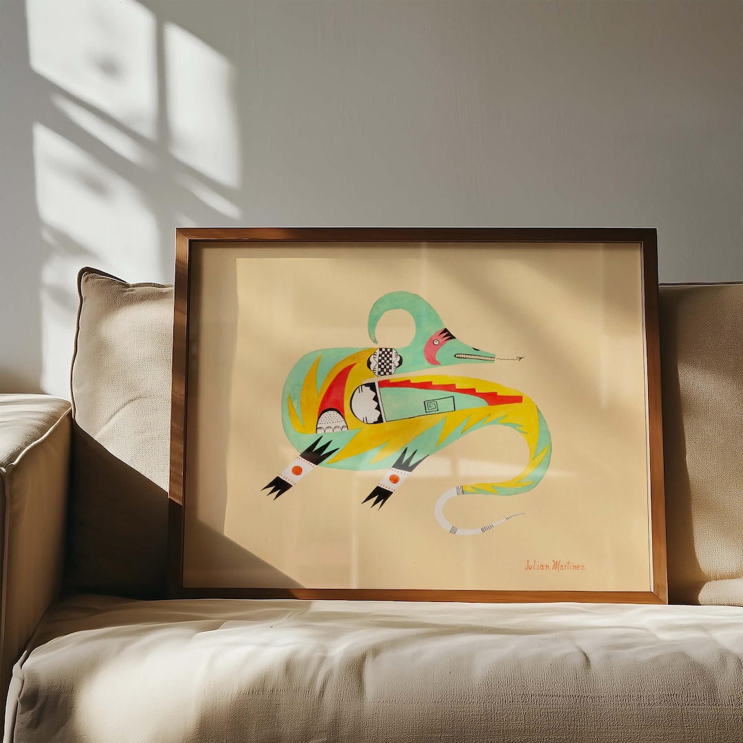 Vintage Avanyu Art Print: Tewa Deity, Southwest Style - Etsy