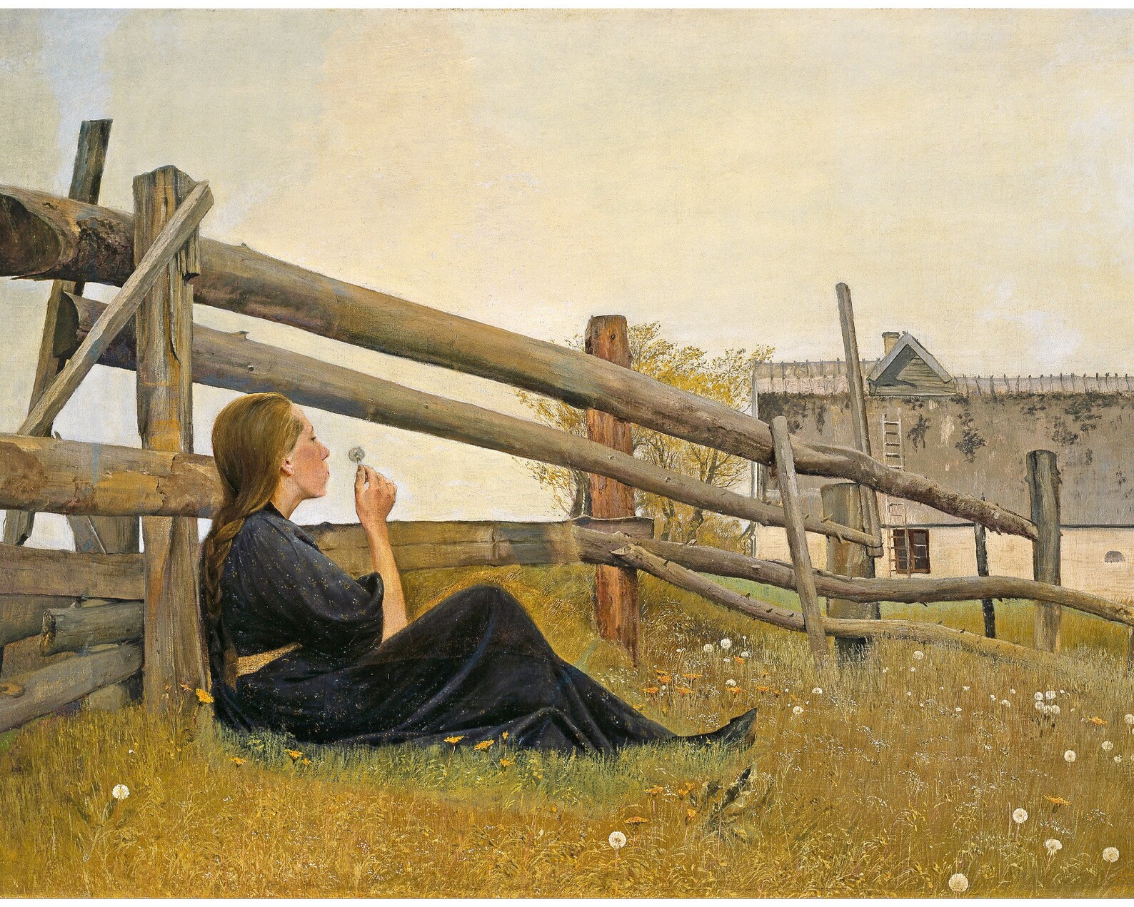 Dreaming Girl in the Month of June Whimsical Girl With - Etsy