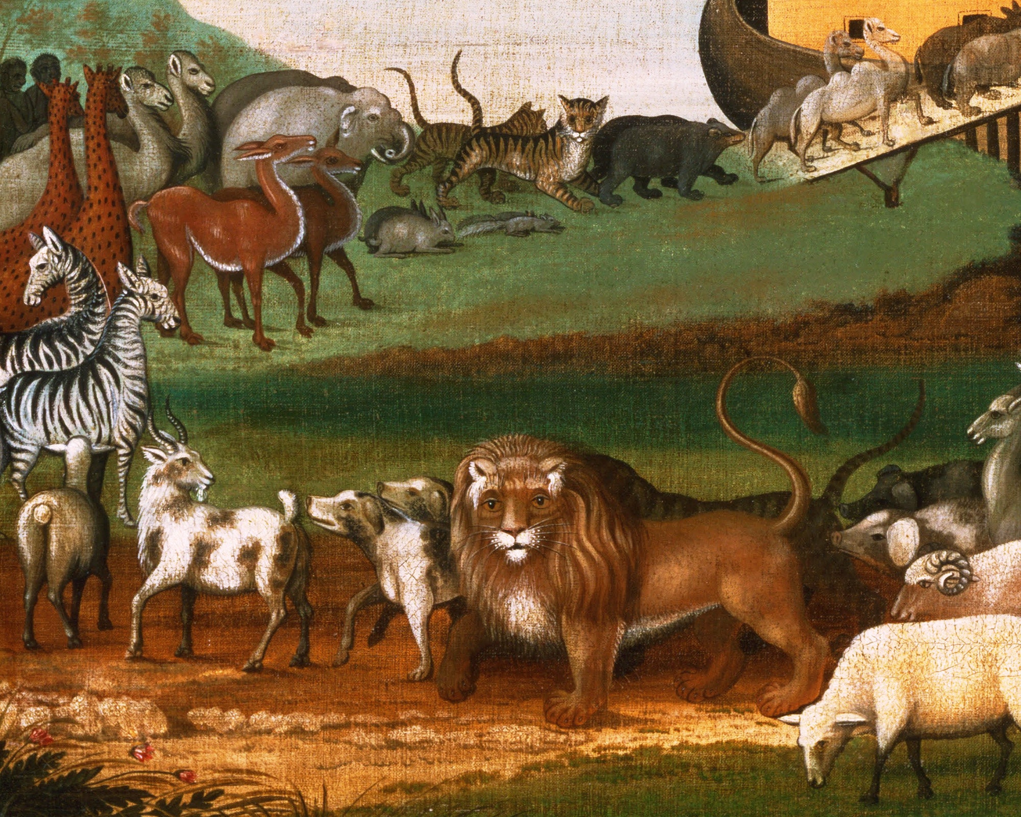 Vintage Noah's Ark Art Edward Hicks Painting 19th - Etsy