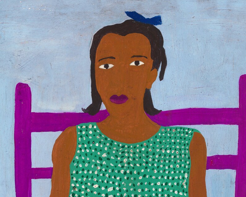 Young Girl Portrait Ann Mae Vintage African American Folk - Etsy
