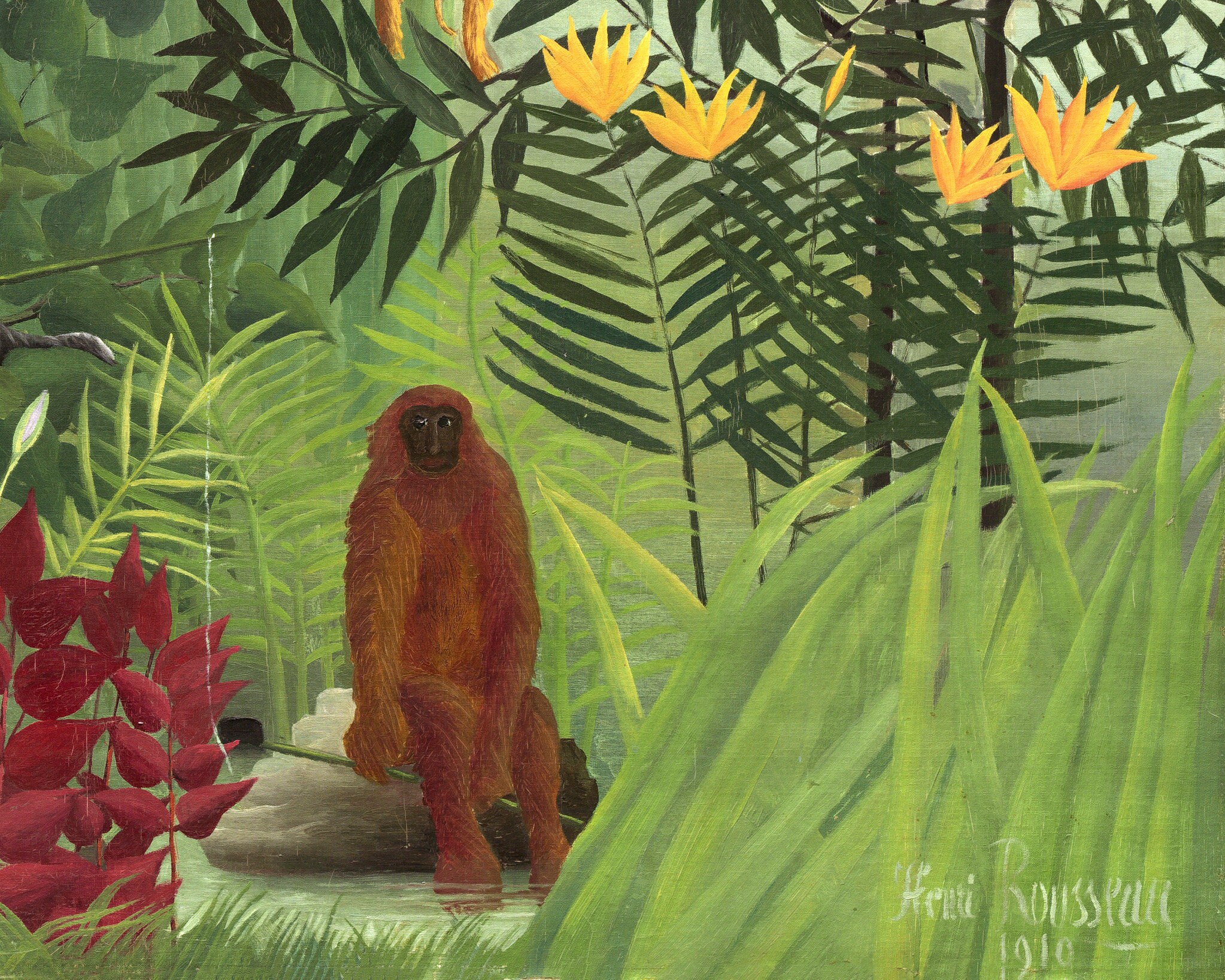 Henri Rousseau Tropical Forest With Monkeys