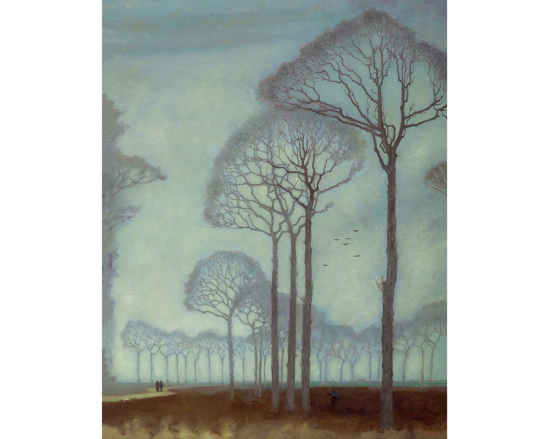Misty Tree Landscape Art Print: Jan Mankes Giclée Fine Art - Etsy