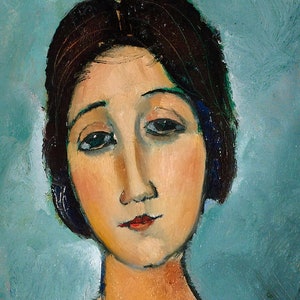 Portrait of Brunette Woman | Christina by Amedeo Modigliani ...