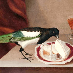 English Magpie Eating a Cake | Kitchen and Dining Decor | Colorful ...