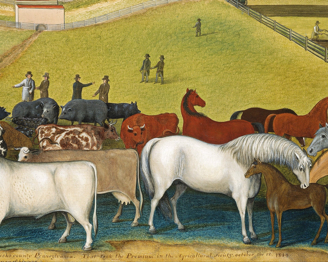 Vintage Farm Art Americana Folk Art Edward Hicks Print - Etsy