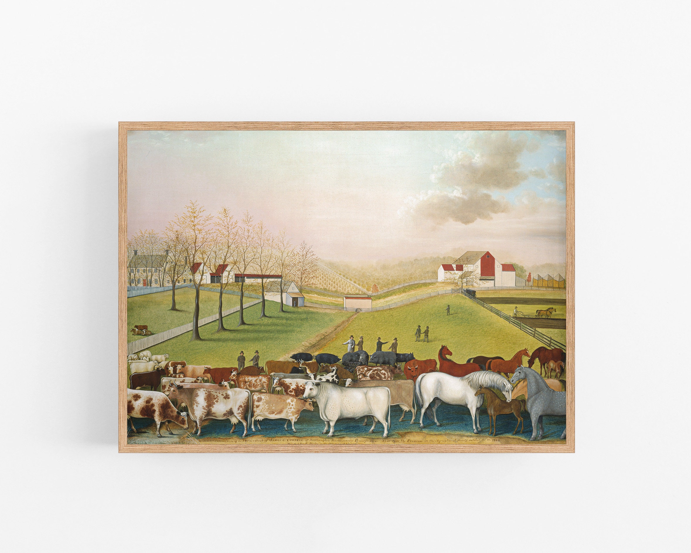 Vintage Farm Art Americana Folk Art Edward Hicks Print - Etsy