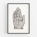 Vintage Astro Hand Chart Print, Modern Vintage Decor - Etsy