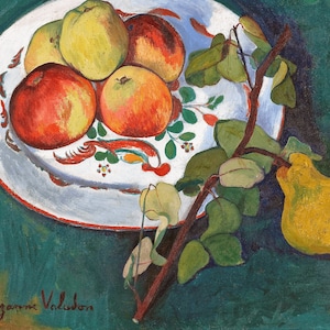 Vintage Dining Decor | Still Life With Fruit Painting | Kitchen and ...