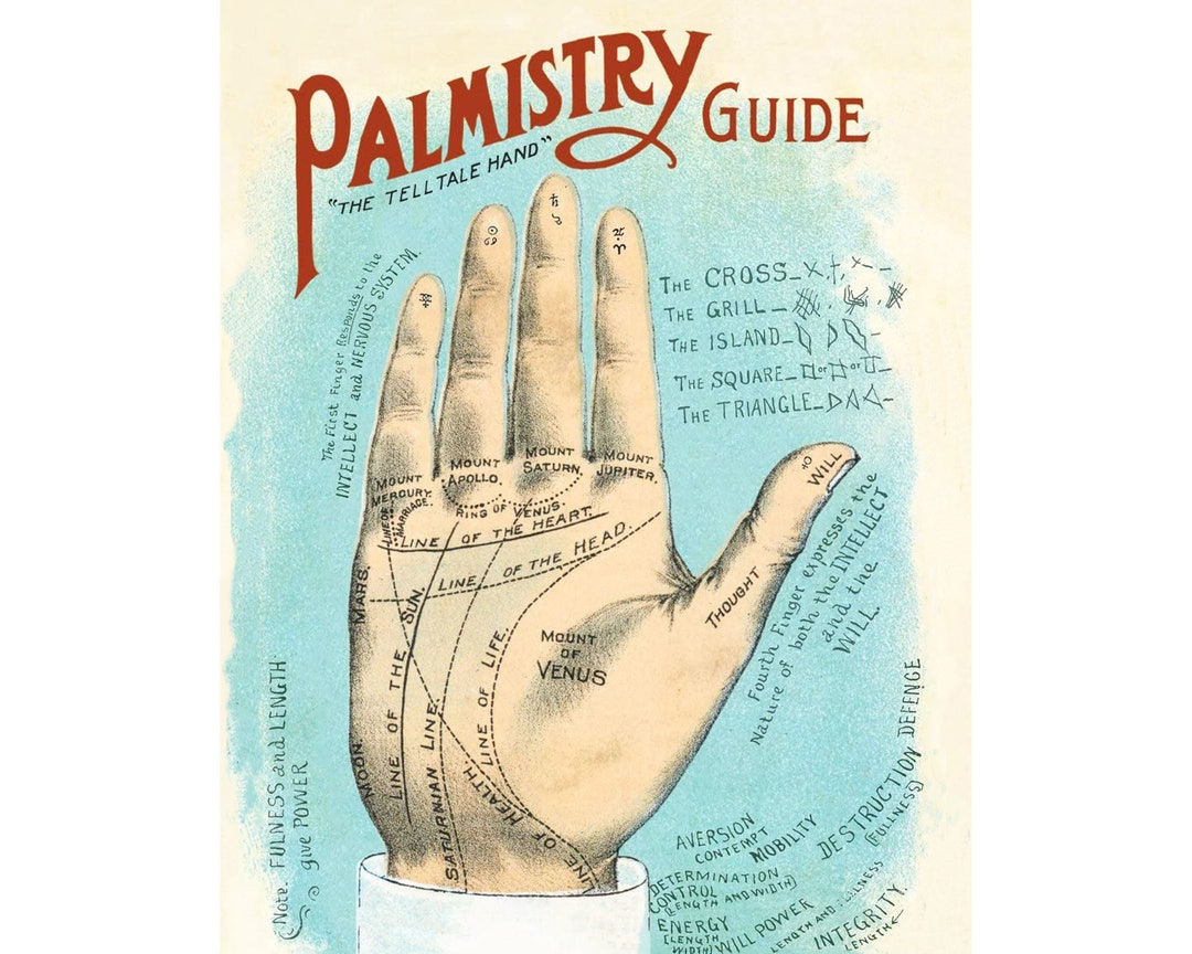 Vintage Palmistry Art | the Telltale Hand | Palm Reading | Retro Human ...
