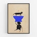 Bill Traylor Americana Art | Man Carrying Dog or Cat | Animal Folk Art ...