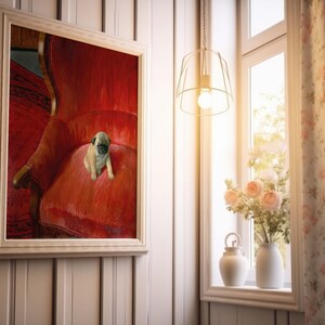 Dog on a Red Chair | Siegfried | Animal Wall Art | German Artist ...