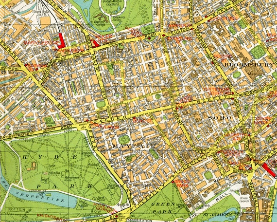 Hyde Park London England Map