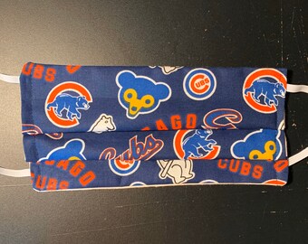 Chicago Cubs Face Mask - Etsy