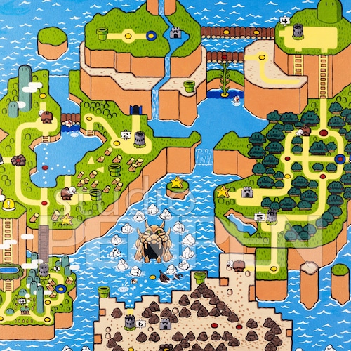 Super Mario World Map Original or Autumn Flavored - Etsy